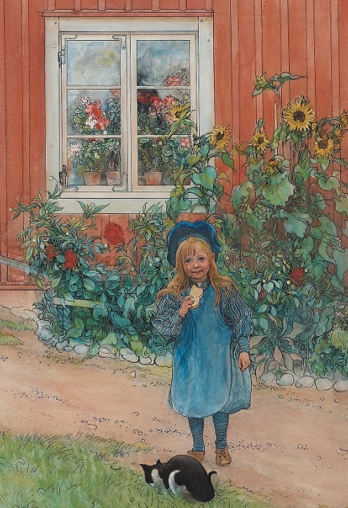 Carl Larsson Britta en haar ka | Foto | Wim en Liesbeth Wessels reisblog