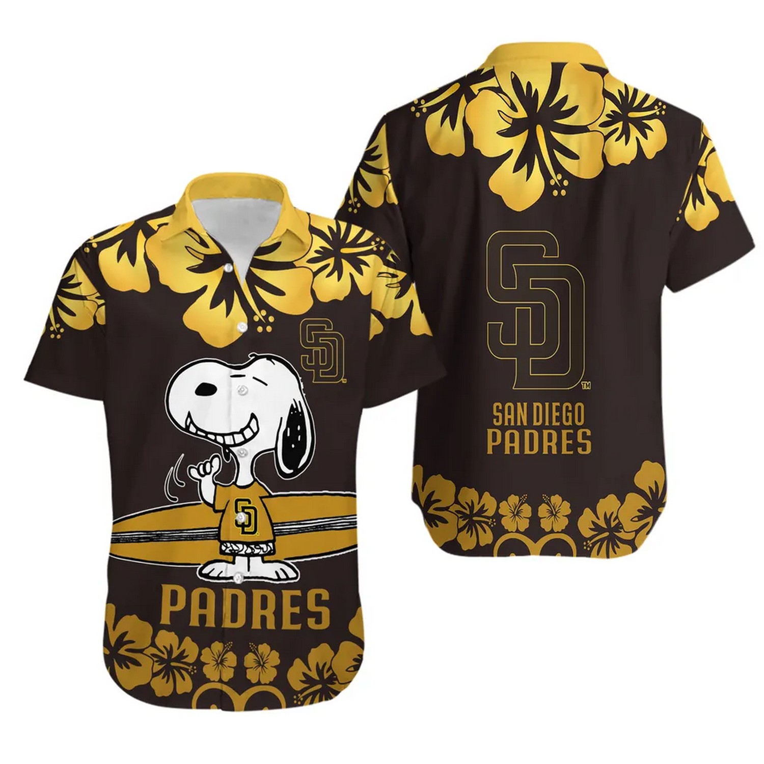 Tropical Snoopy Sandiego Padres Hawaiian - Design by Crocodile