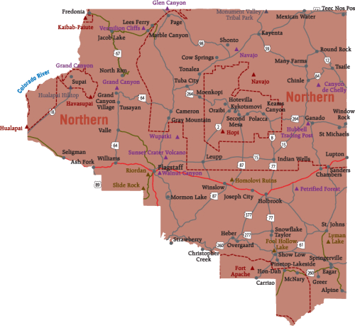 North Arizona Map