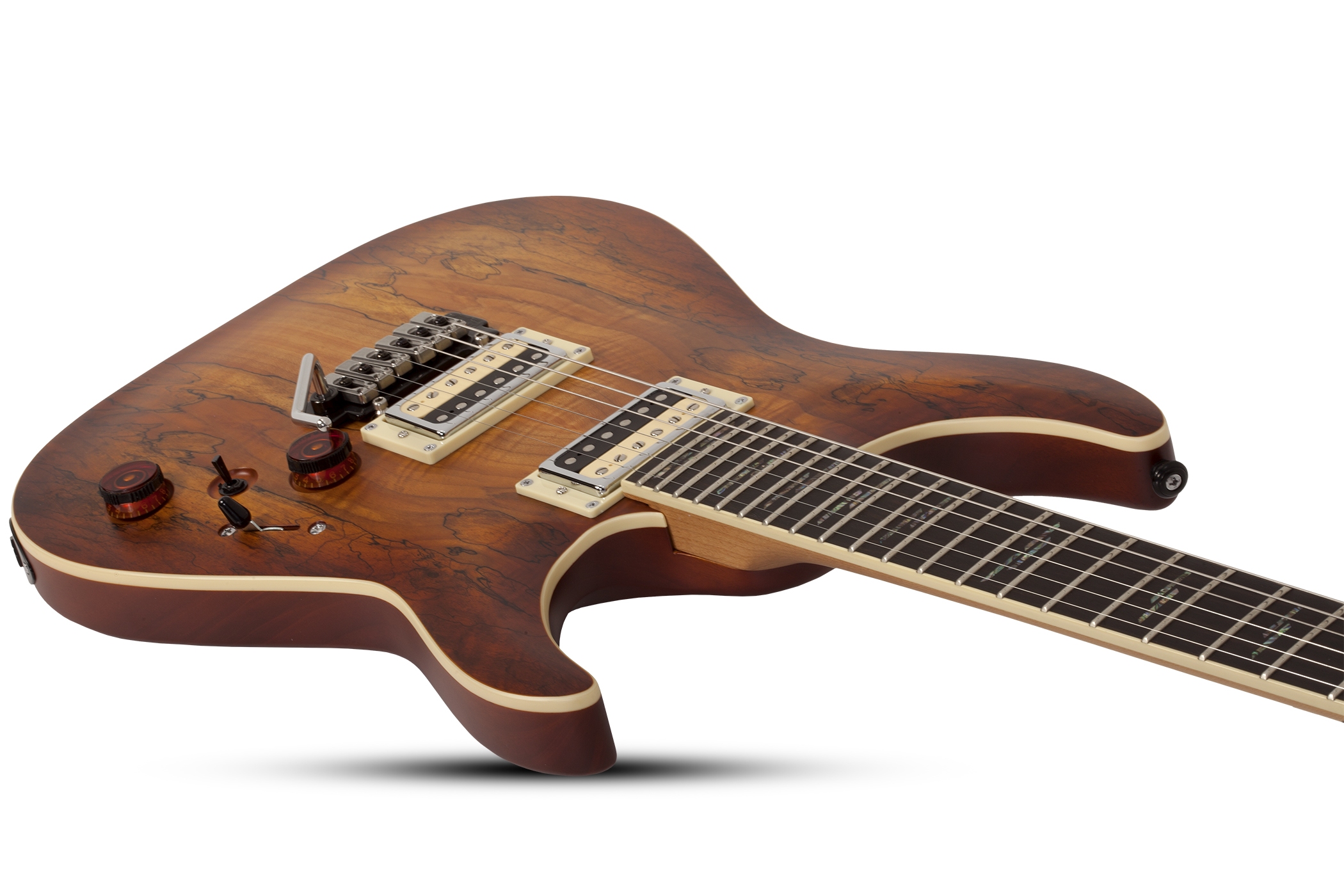 C-1 Exotic Spalted Maple Electric Guitar, Satin Natural Vintage Burst ...