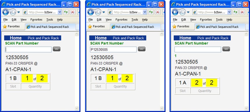 Pick & Pack Sequenced Rack