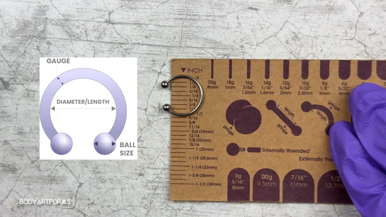 How To Use A Bodyartforms Gauge Card To Measure Your Jewelry
