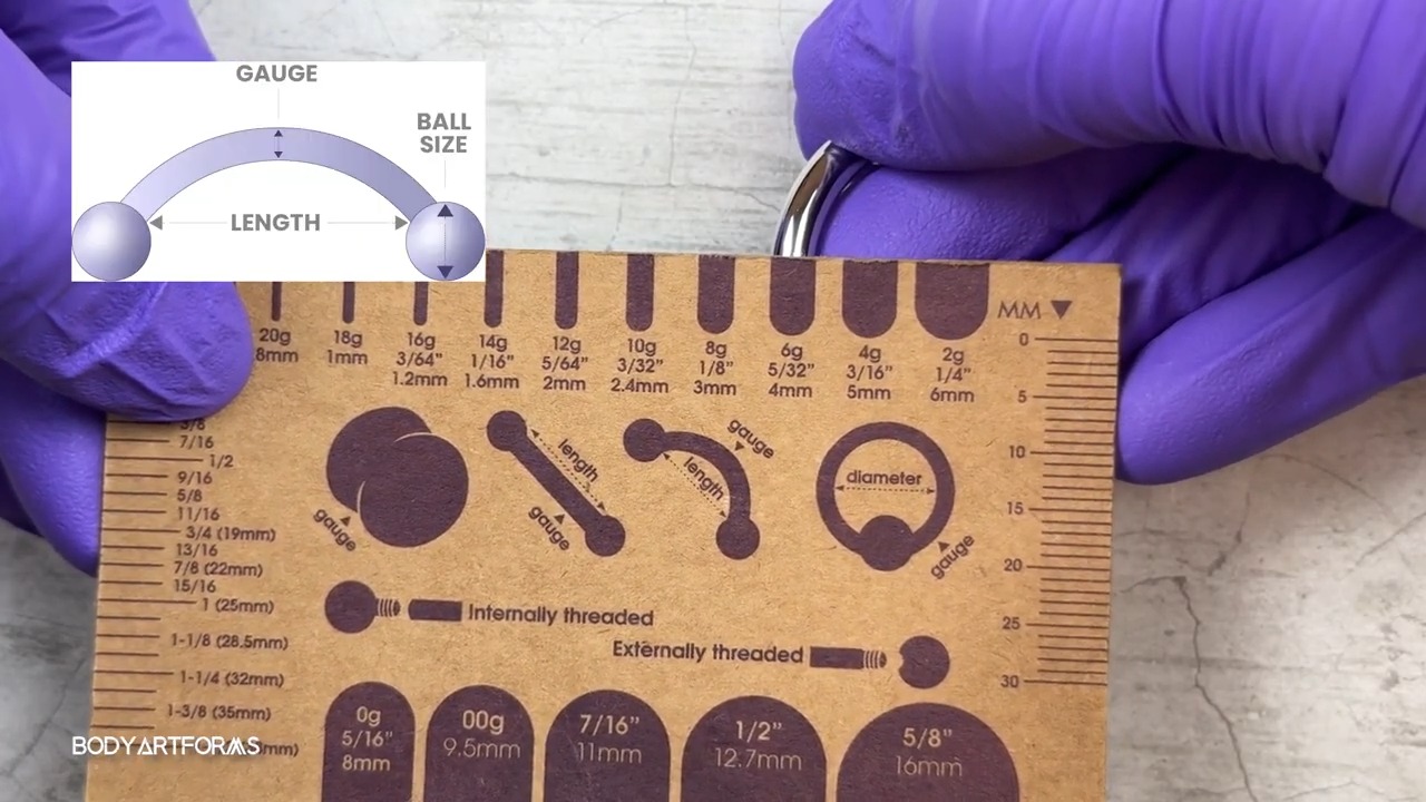 How To Use A Bodyartforms Gauge Card To Measure Your Jewelry
