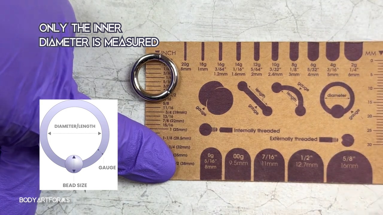 How To Use A Bodyartforms Gauge Card To Measure Your Jewelry