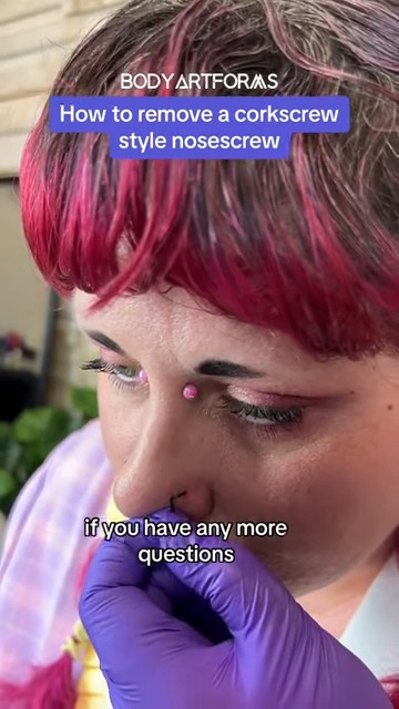 How To Insert And Remove A Corkscrew Style Nosescrew