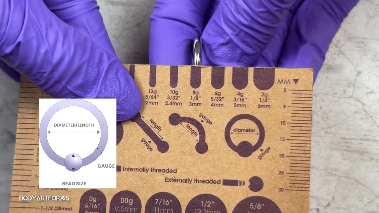How To Use A Bodyartforms Gauge Card To Measure Your Jewelry