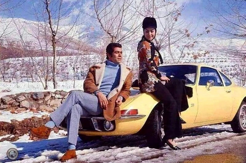 بالاترین پوری بنایی و بهروز وثوقی در شمال شهر تهران؛ زمستان سال 1352