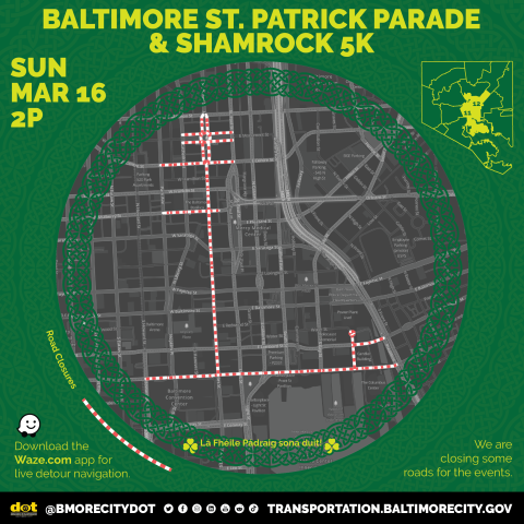 Updated: Traffic Modifications for the Baltimore St. Patrick Parade and ...
