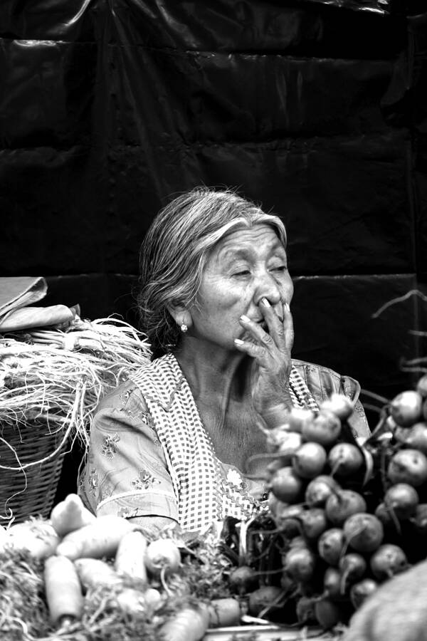 Contemplation Mercado De Maya by Nina Weinberg Doran | Black & White ...