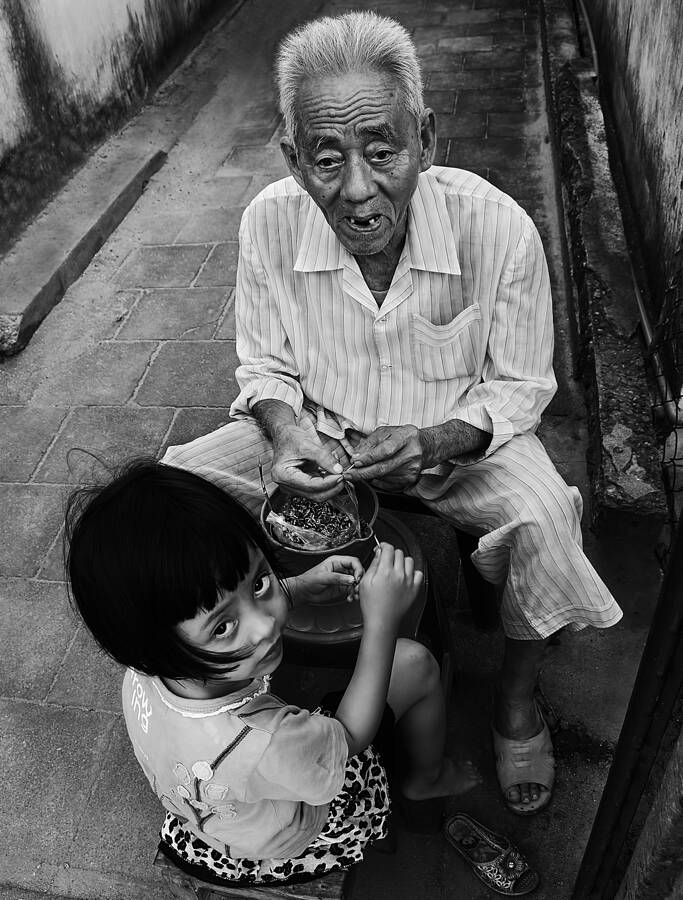 Old Man and Child by Wayne D. Buhr | Black & White Magazine | For ...
