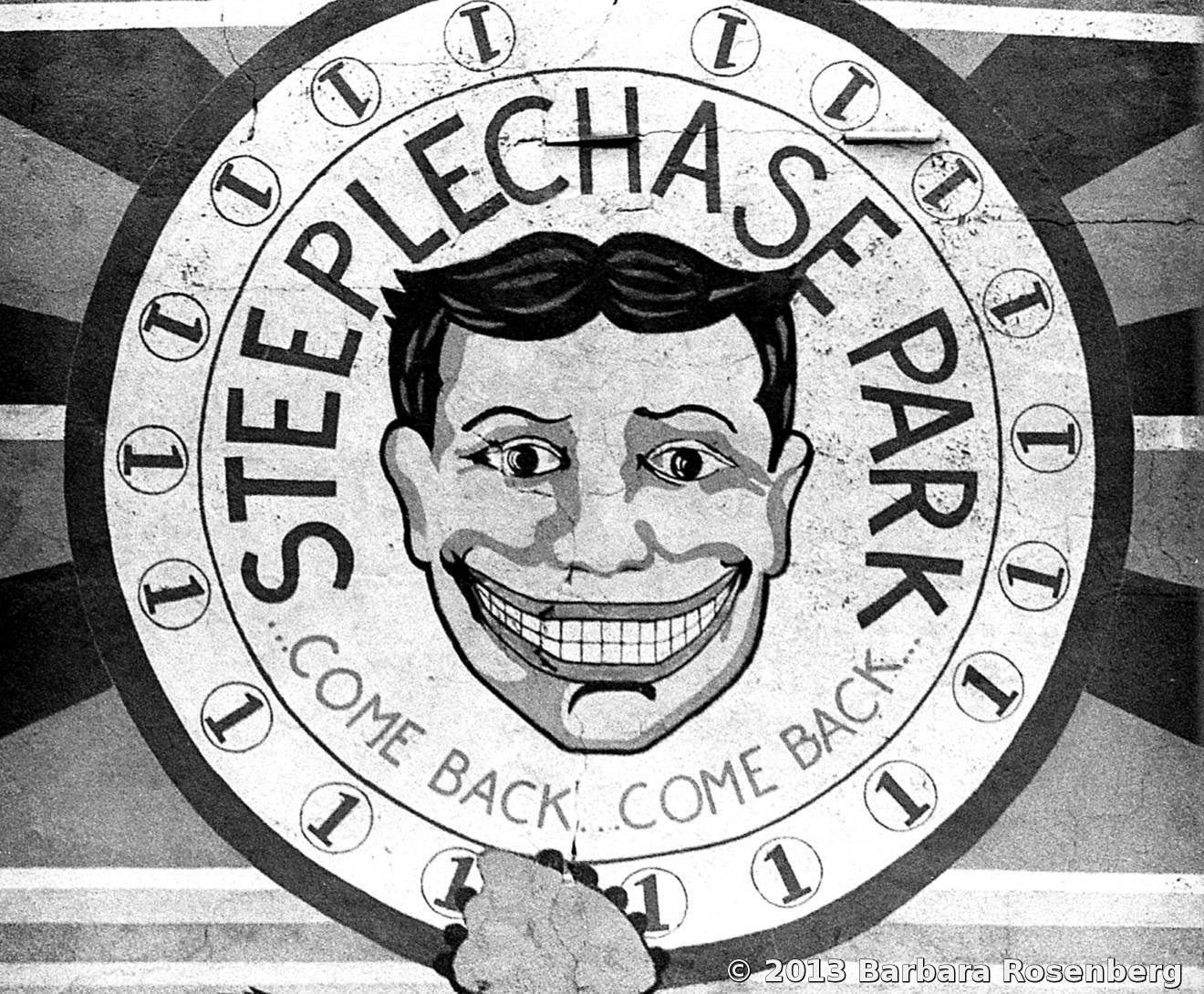 01 Steeplechase Face Coney Island NY 1990 by Barbara Rosenberg | Black ...