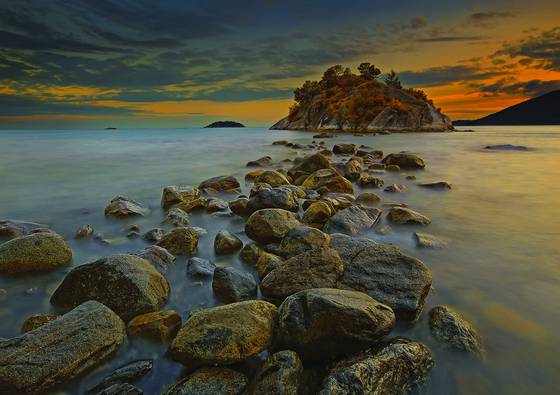 Sunset Over Whytecliff Park by George Janousek | Black & White Magazine ...