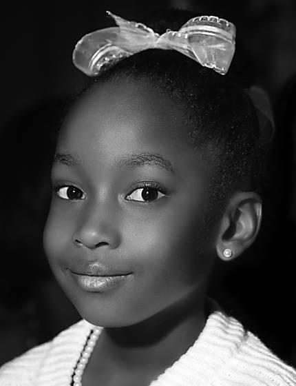 Girl with Ribbon and Pearl Earring by Pierrot Jeannot | Black & White ...