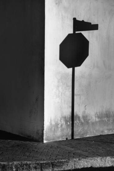 Stop Sign Shadow by Alan Wood | Black & White Magazine | For Collectors ...