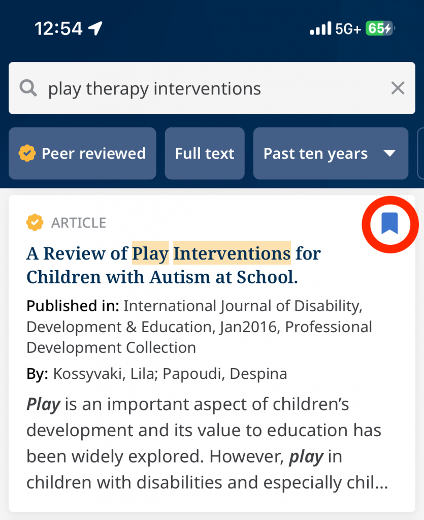 EBSCO Mobile App - Bank Street College of Education
