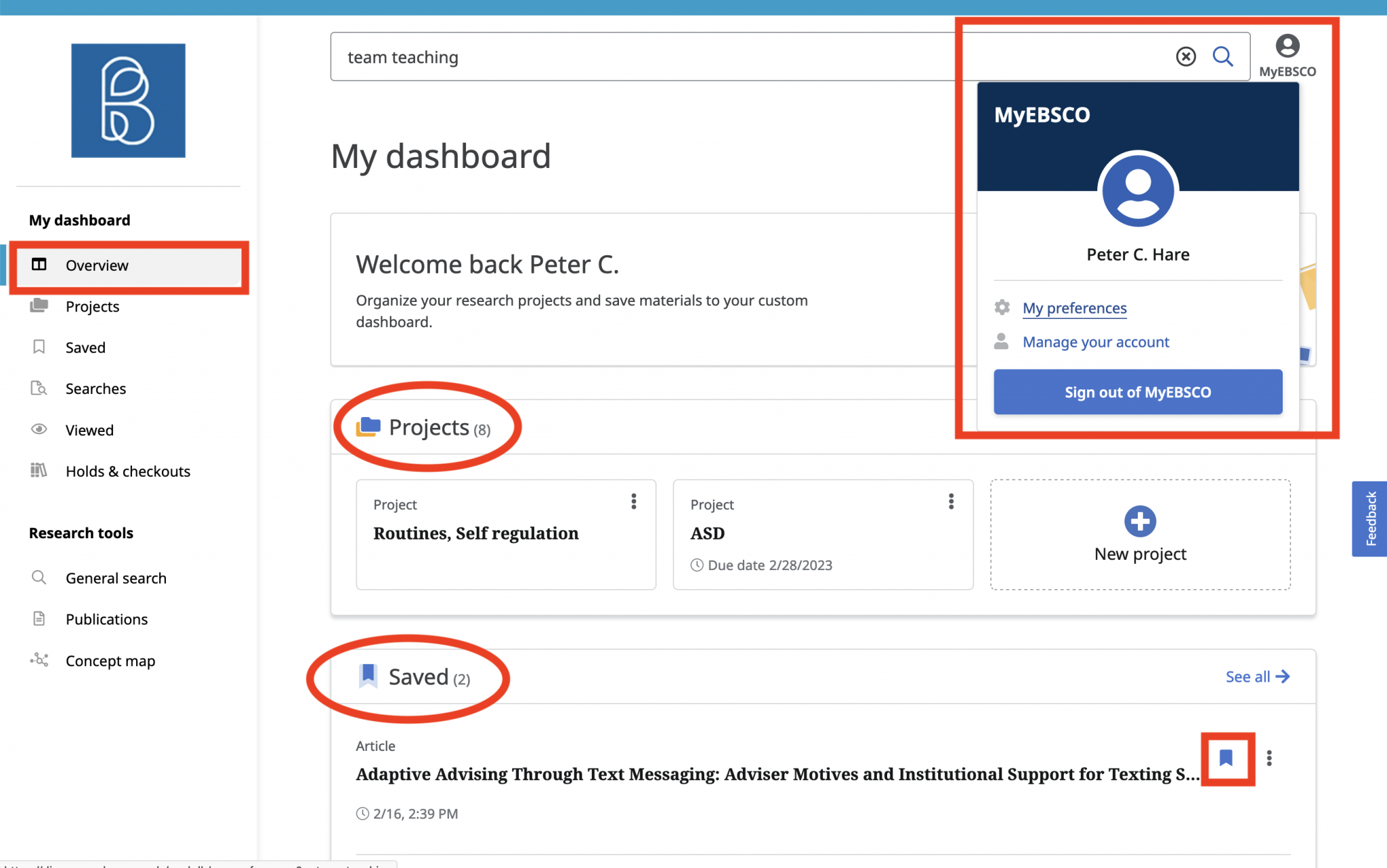 EBSCO Discovery Service: Projects - Bank Street College of Education
