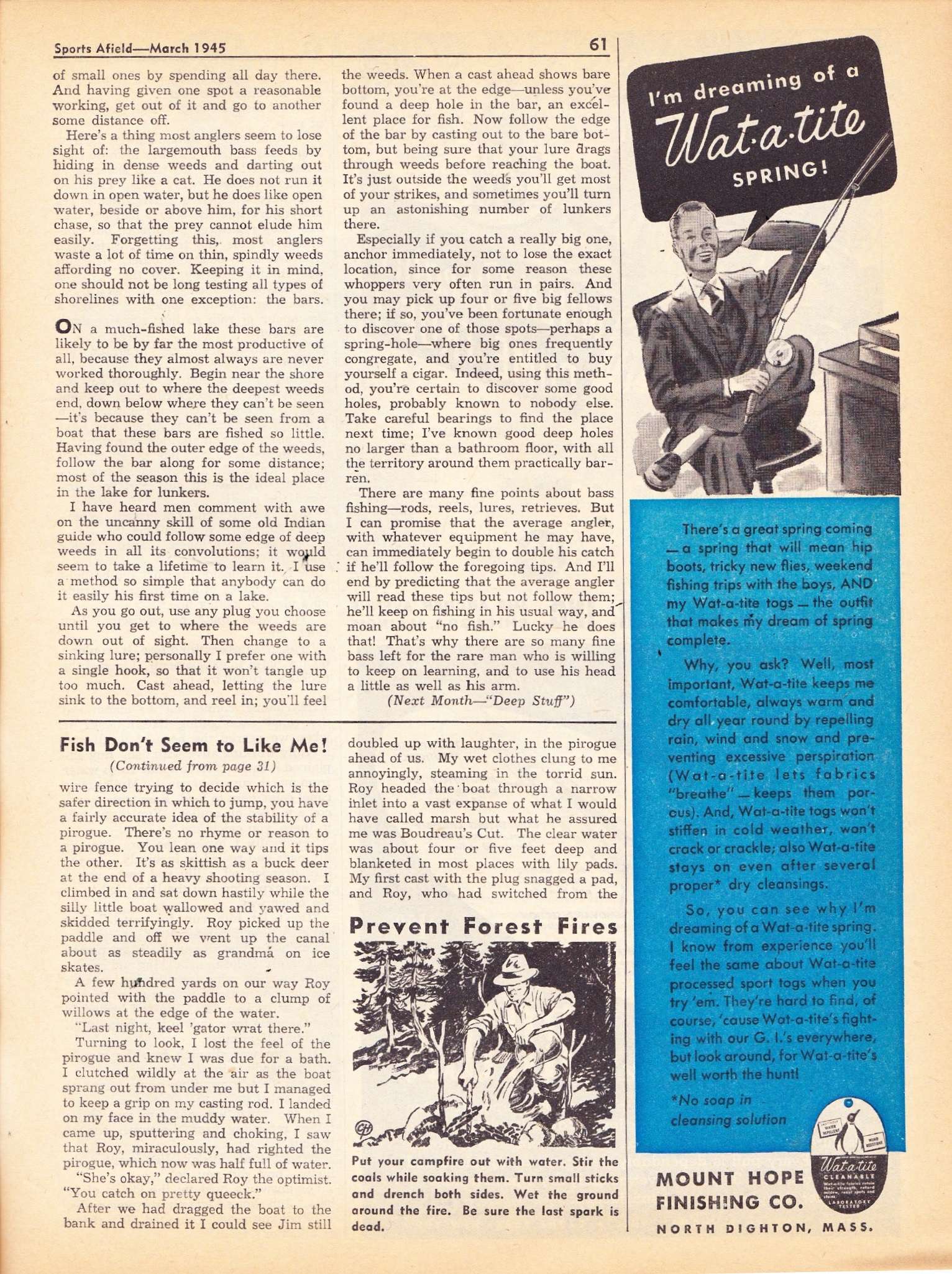 Introducing Jason Lucas – Sports Afield March 1945 - Bass Fishing Archives