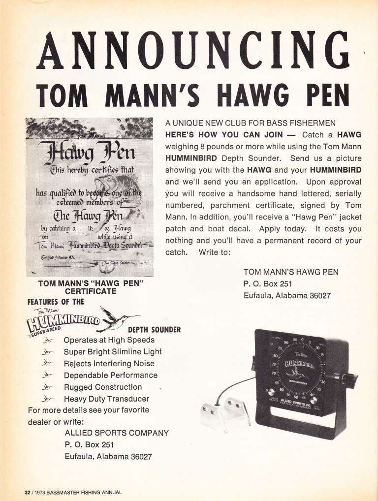 Tom Mann and Humminbird - Bass Fishing Archives Electronics