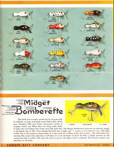Bomber Baits 1953 Catalog - Bass Fishing Archives Tackle History