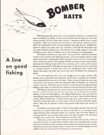 Bomber Baits 1953 Catalog - Bass Fishing Archives Tackle History