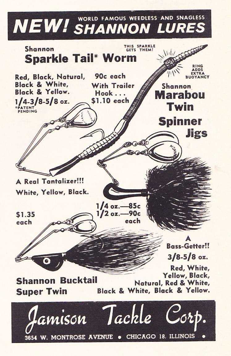 (6) 1961 Jamison Tackle Ad - Bass Fishing Archives