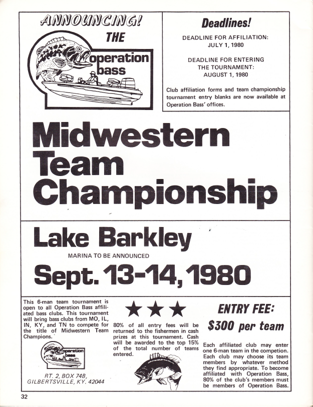 Operation Bass and Cast Magazine - Bass Fishing Archives Old Tournament ...
