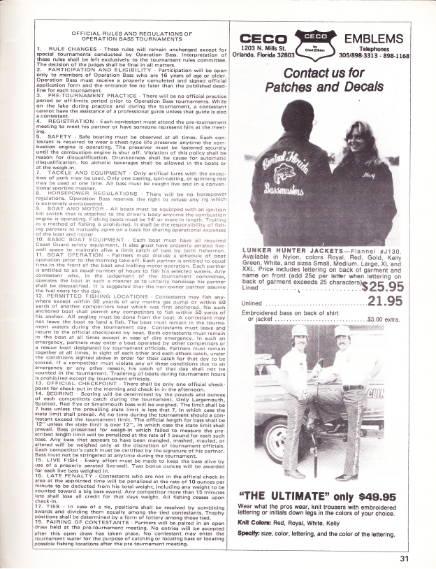 Operation Bass and Cast Magazine - Bass Fishing Archives Old Tournament ...