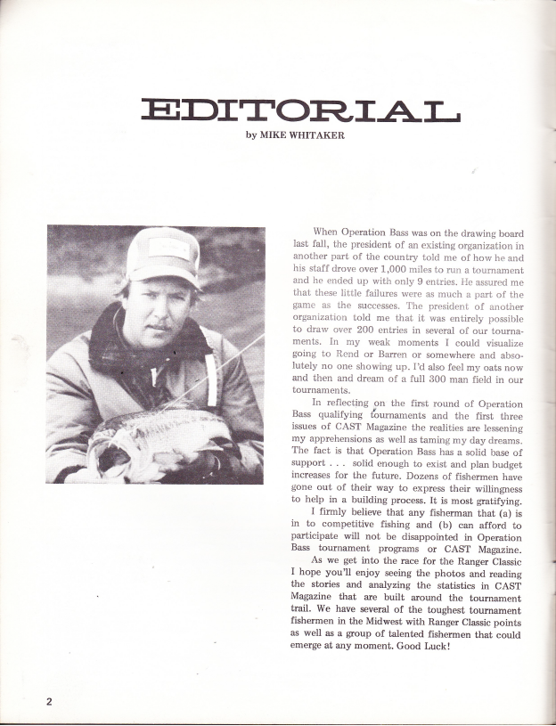 Operation Bass and Cast Magazine - Bass Fishing Archives Old Tournament ...