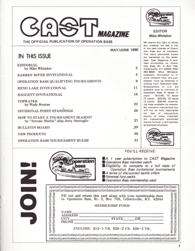 Operation Bass and Cast Magazine - Bass Fishing Archives Old Tournament ...