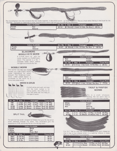 Blakemore Lures – A Look Back - Bass Fishing Archives Bass Tackle Catalogs