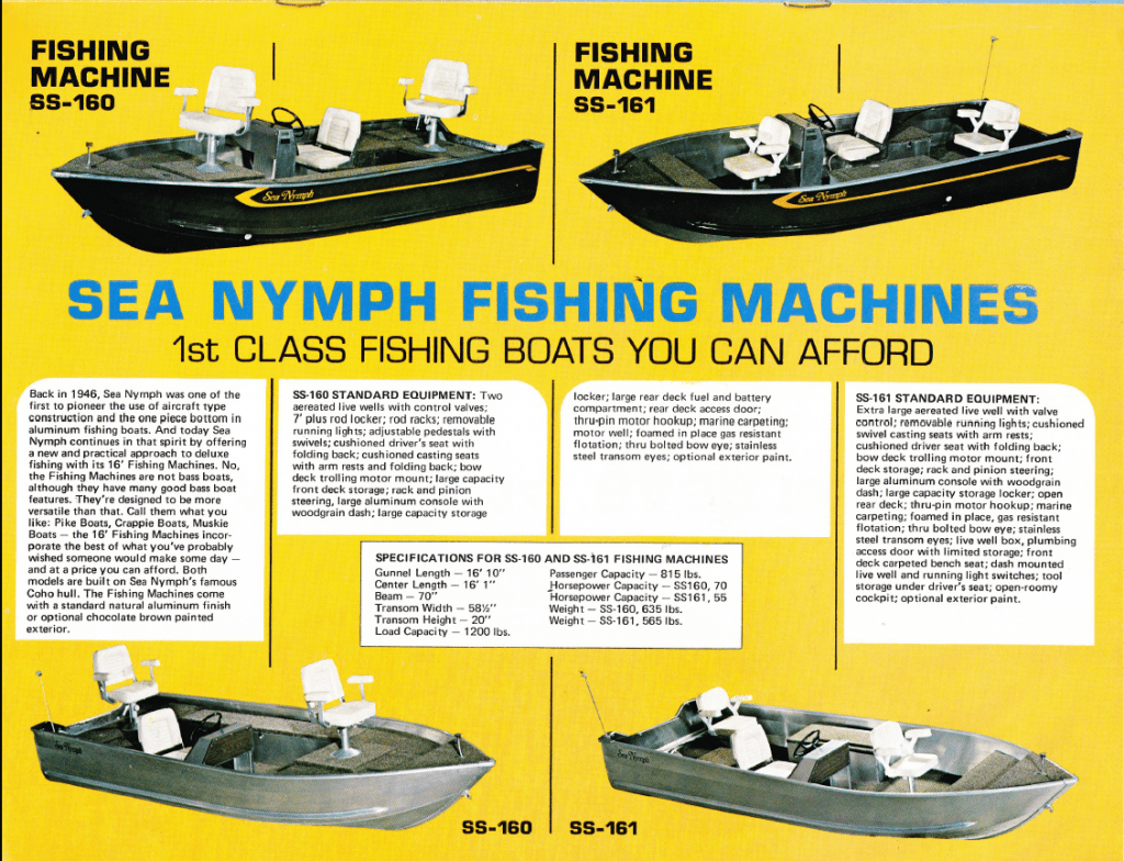 Sea Nymph Boats Mid-1970s - Bass Fishing Archives Old Bass Boats