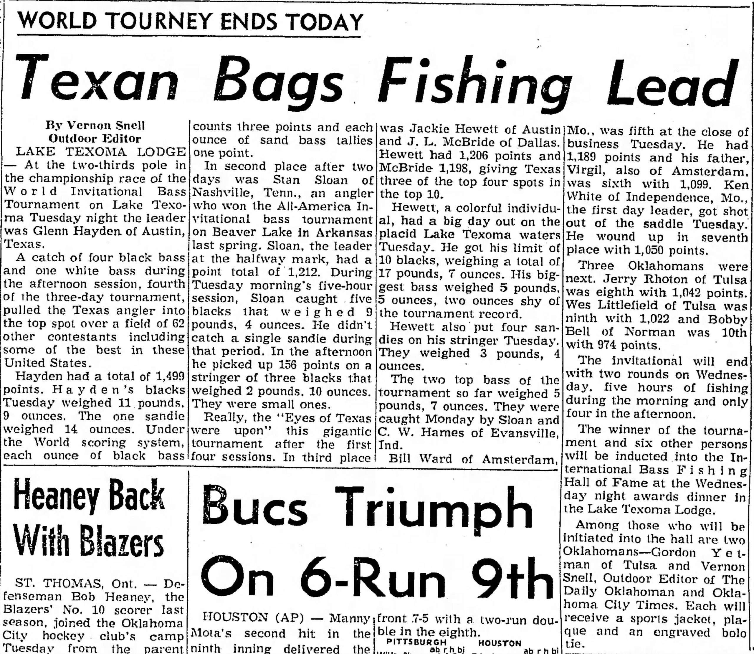 Hubert Greene’s Mystery Patch - Bass Fishing Archives Throwback Thursday