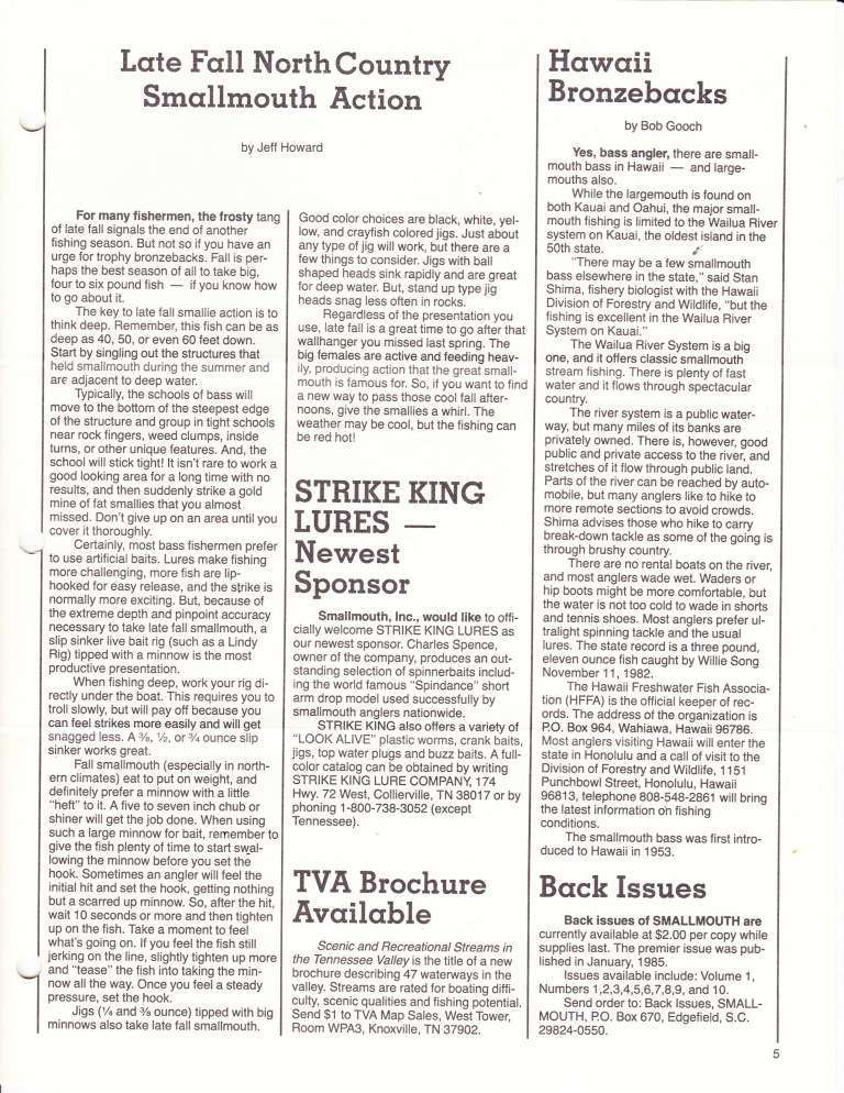 Smallmouth Magazine – Volume 1 Issue 11 - Bass Fishing Archives