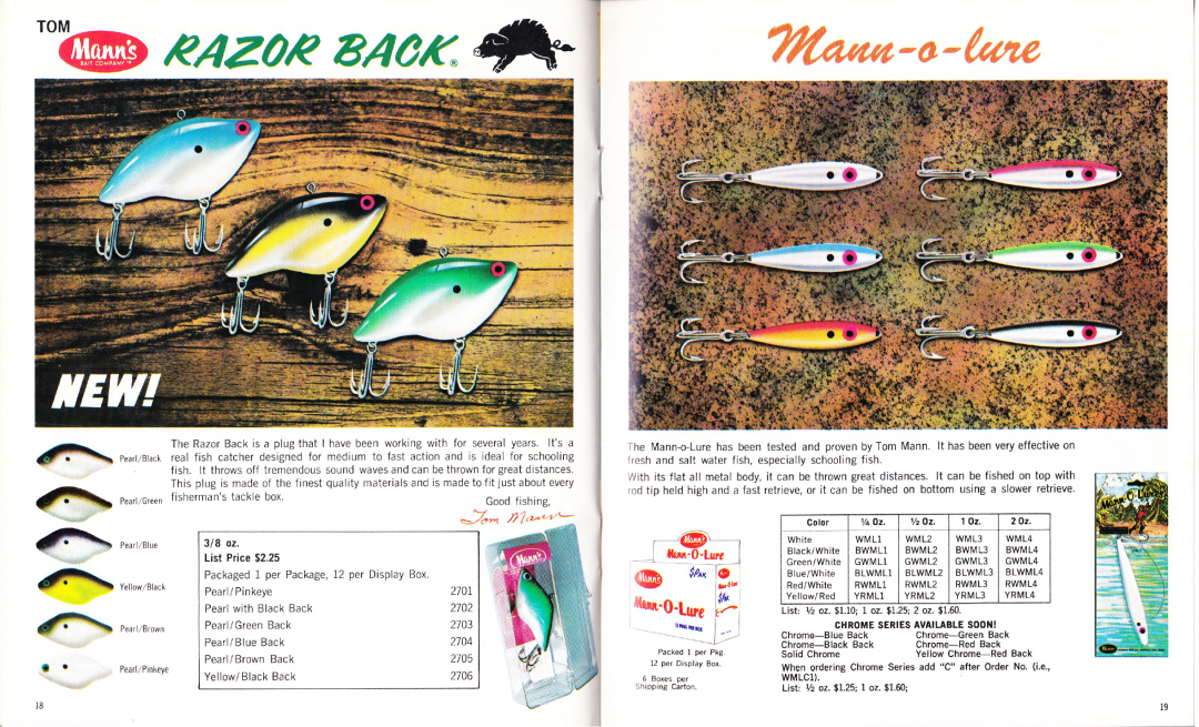 Mann’s Baits 1974 - Bass Fishing Archives Tackle History