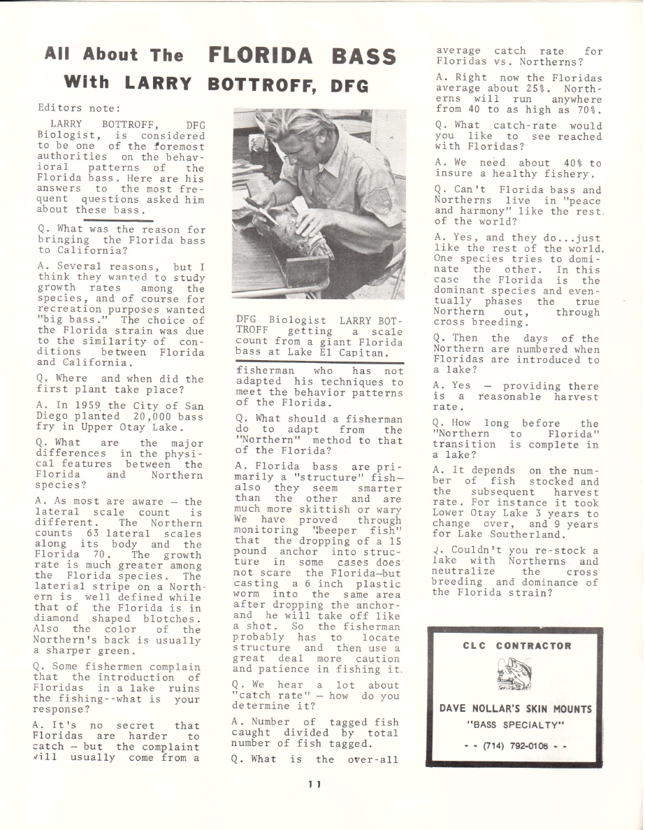 California Lunker Club June 1974 - Bass Fishing Archives Old Tournament ...