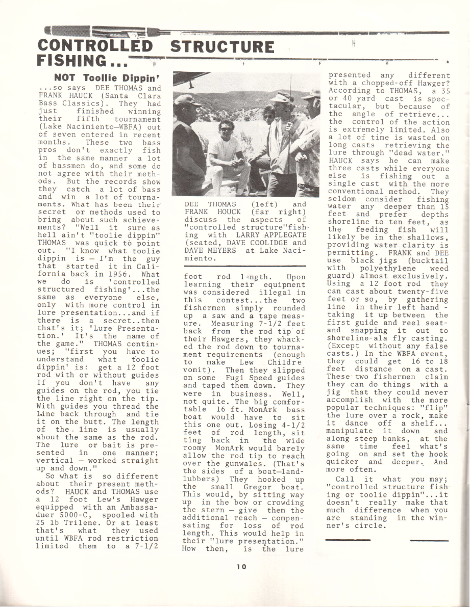 California Lunker Club June 1974 - Bass Fishing Archives Old Tournament ...