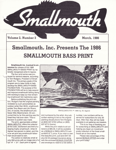 Smallmouth Magazine – Volume 2 Issue 3 - Bass Fishing Archives Old Bass ...