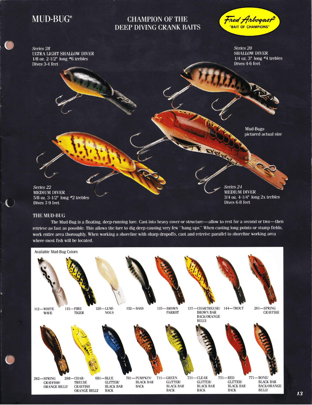 Fred Arbogast 1992 Catalog - Bass Fishing Archives Bass Tackle Catalogs