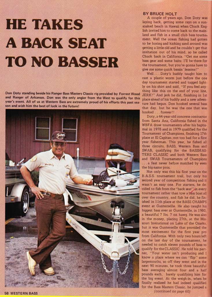 Don Doty Back Seat Classic Qualifier - Bass Fishing Archives B.A.S.S.