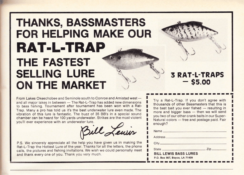 The RAT-L-TRAP - Bass Fishing Archives Tackle History