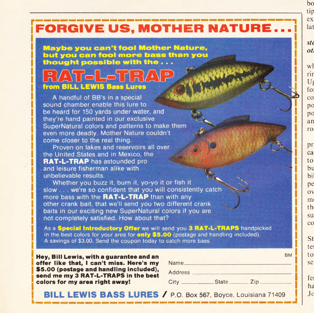 The RAT-L-TRAP - Bass Fishing Archives Tackle History