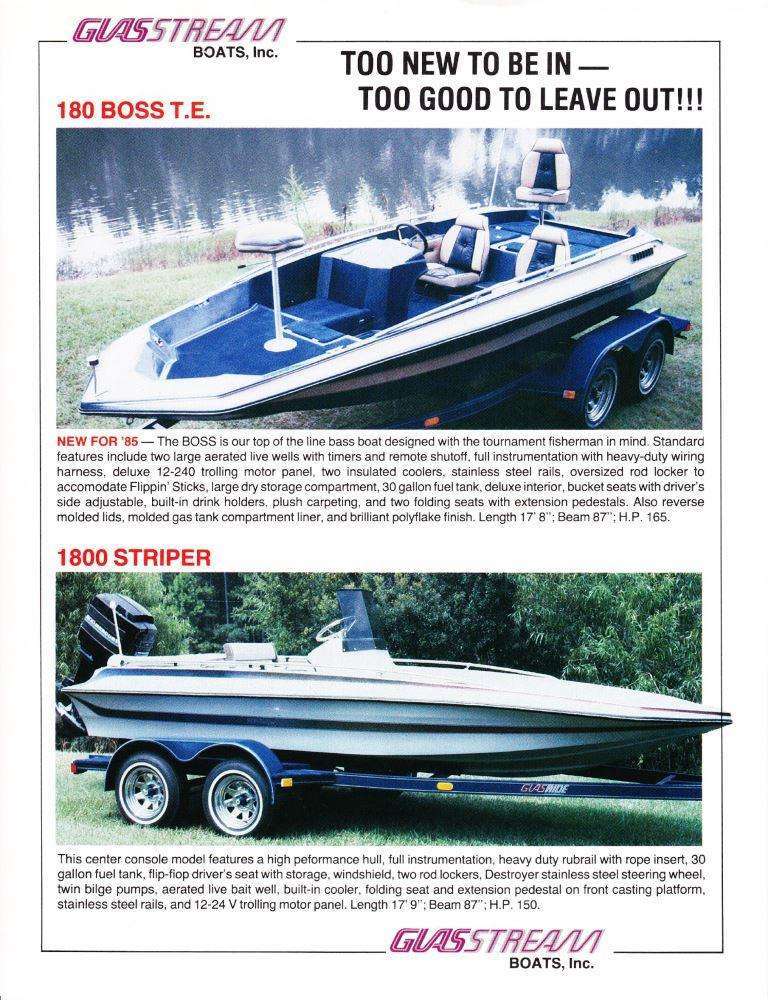 Glasstream Catalog 1985 - Bass Fishing Archives Bass Boat Catalogs