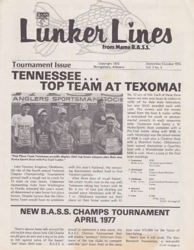 BASS Lunker Lines 1976 - Bass Fishing Archives B.A.S.S.