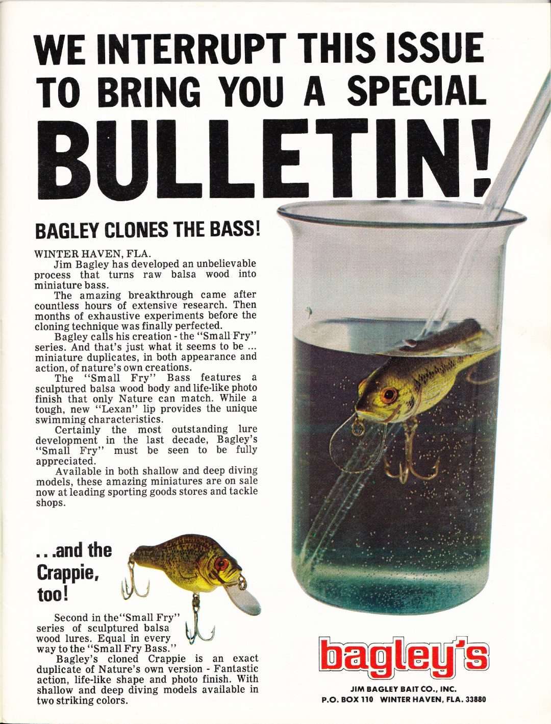 Bagley’s Small Fry 1979 - Bass Fishing Archives Tackle History