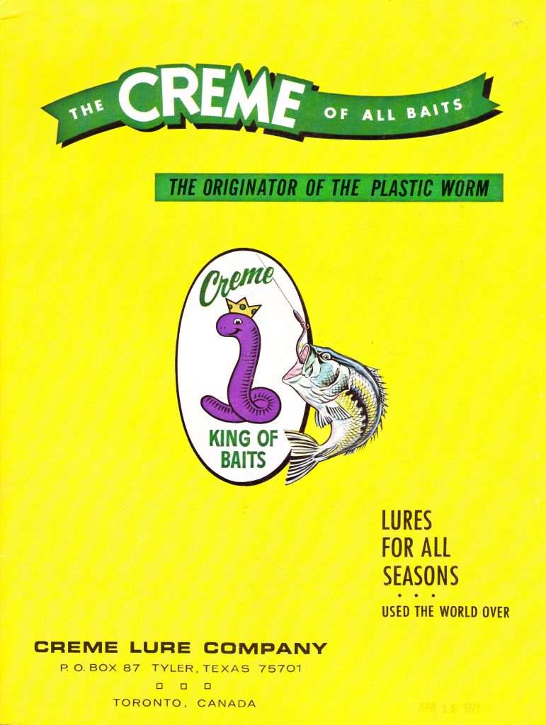 Creme Worms 1971 - Bass Fishing Archives Bass Tackle Catalogs