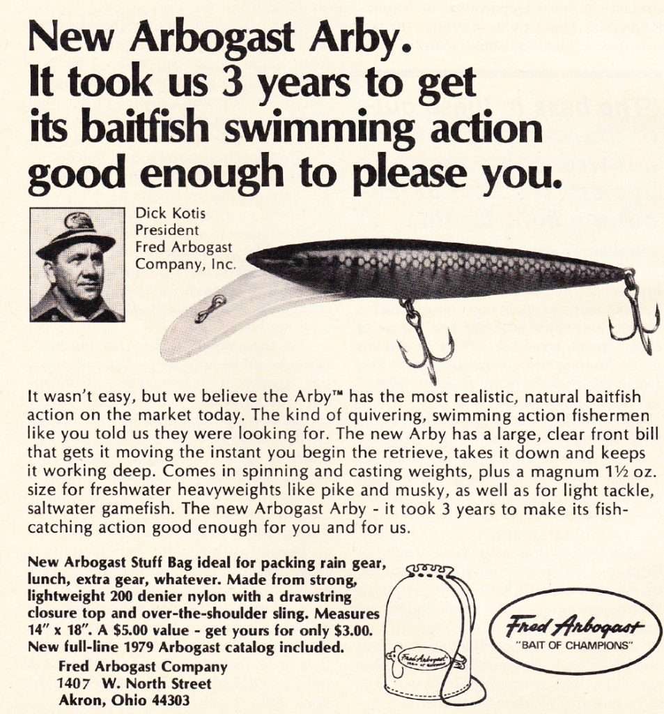 Fred Arbogast 1979 - Bass Fishing Archives Retro Ads