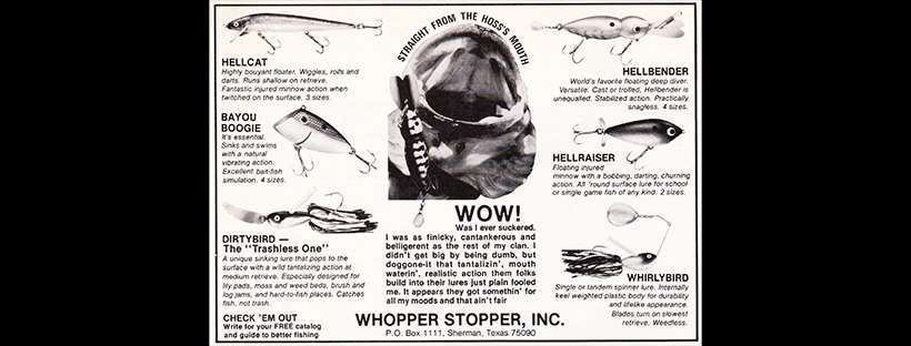 Whopper Stopper 1979 - Bass Fishing Archives Retro Ads