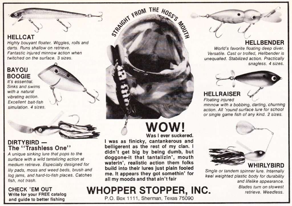 Whopper Stopper 1979 - Bass Fishing Archives Retro Ads