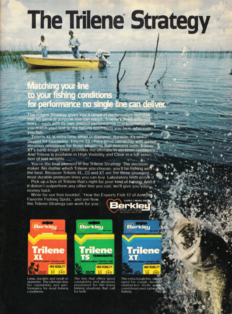 Stren vs. Trilene 1979 - Bass Fishing Archives Retro Ads