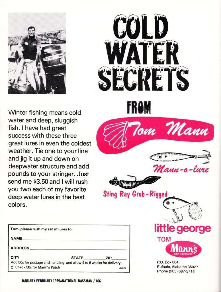 Mann’s Bait Company 1979 - Bass Fishing Archives Retro Ads